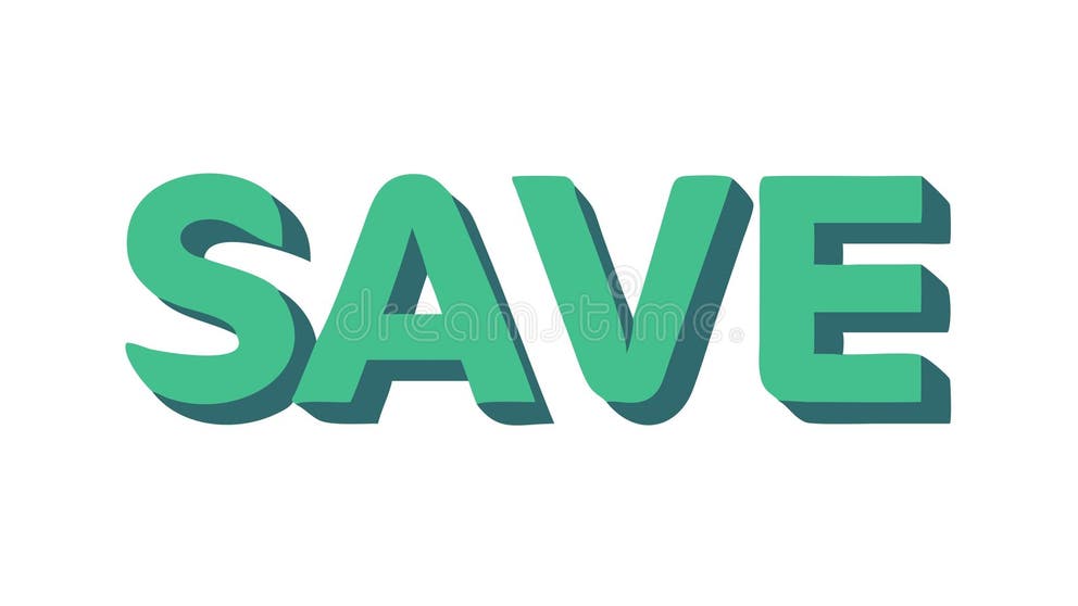 SAVE Text Icon. Data Storage and Preservation. Vector Design Generative ...