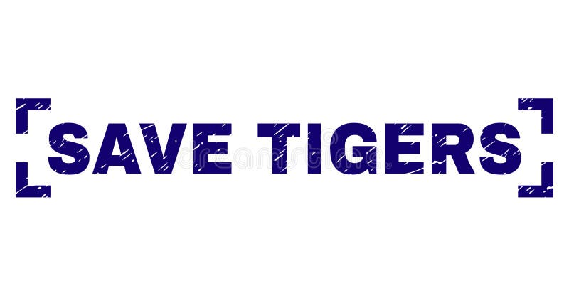 Grunge Textured SAVE TIGERS Stamp Seal between Corners Stock Vector ...