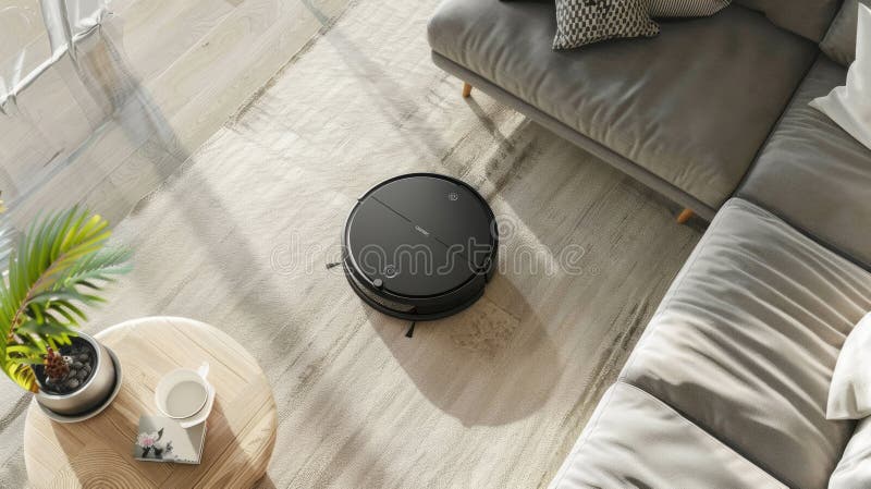 Save Time with Advanced Robotic Vacuum Technology Stock Illustration ...