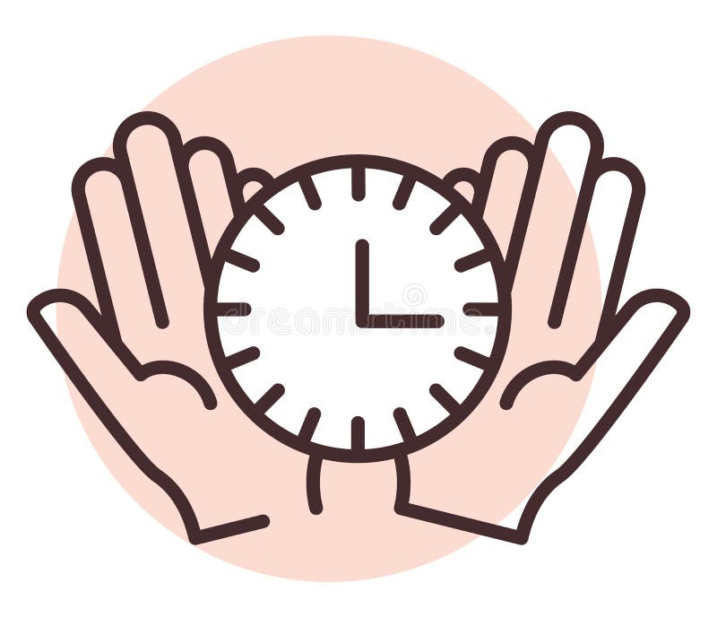 Save time clock, icon stock vector. Illustration of graphic - 259782945