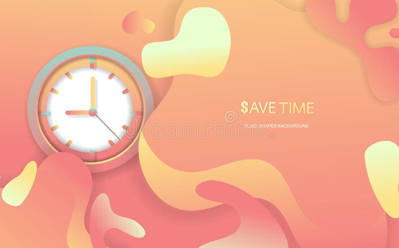 Save Time Fluid Shapes Abstract Background for Banners Presentations ...