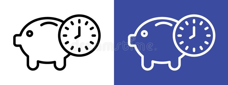Save Time Icon Logo Set Vector Stock Illustration - Illustration of ...