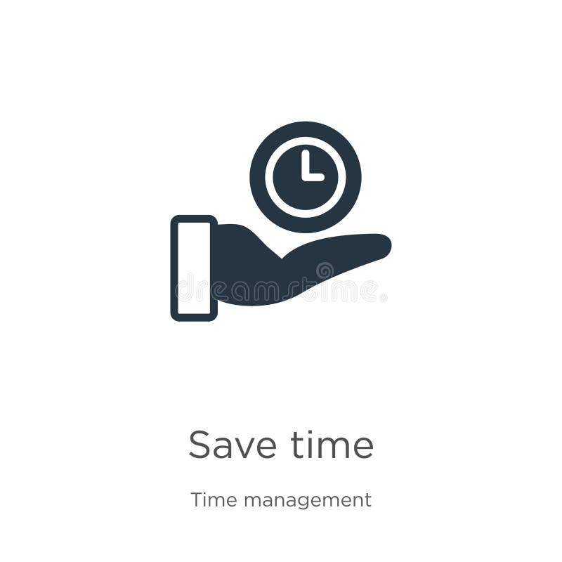 Save Time Icon Vector. Trendy Flat Save Time Icon from Time Management ...