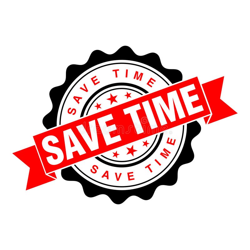 Save Time Letter Rubber Stamp Template Stock Vector - Illustration of ...