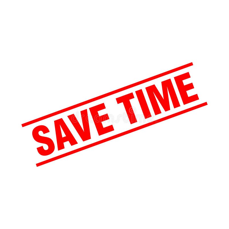 Save Time Letter Rubber Stamp Template Stock Vector - Illustration of ...
