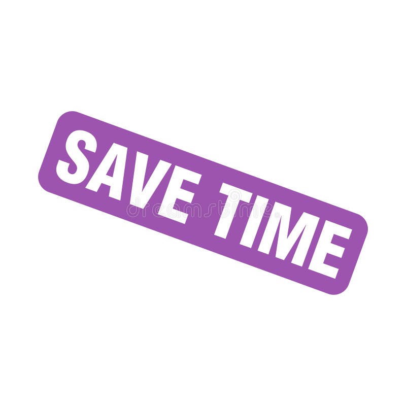 Save Time Letter Rubber Stamp Template Stock Vector - Illustration of ...