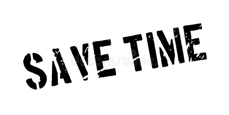 Save time rubber stamp stock illustration. Illustration of rectangular ...