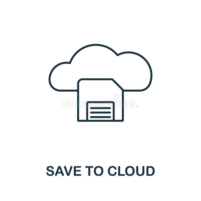 Save To Cloud Icon. Simple Element from Data Organization Collection ...