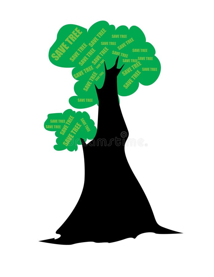 Save tree stock vector. Illustration of environment, guaranty - 9872514