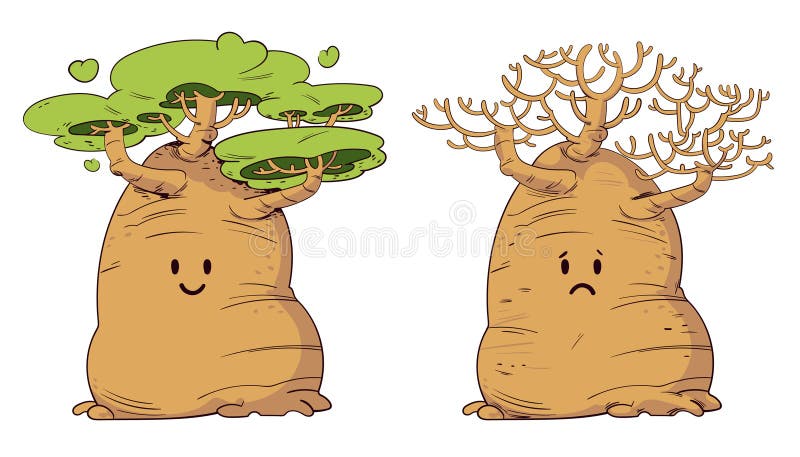 Save Trees. Conceptual Illustration on Ecology with Trees. Find ...