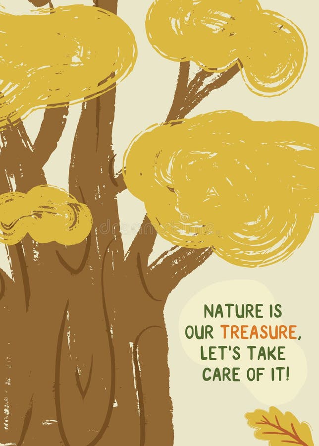 Save Trees Poster Design with Chalk Texture Stock Vector - Illustration ...