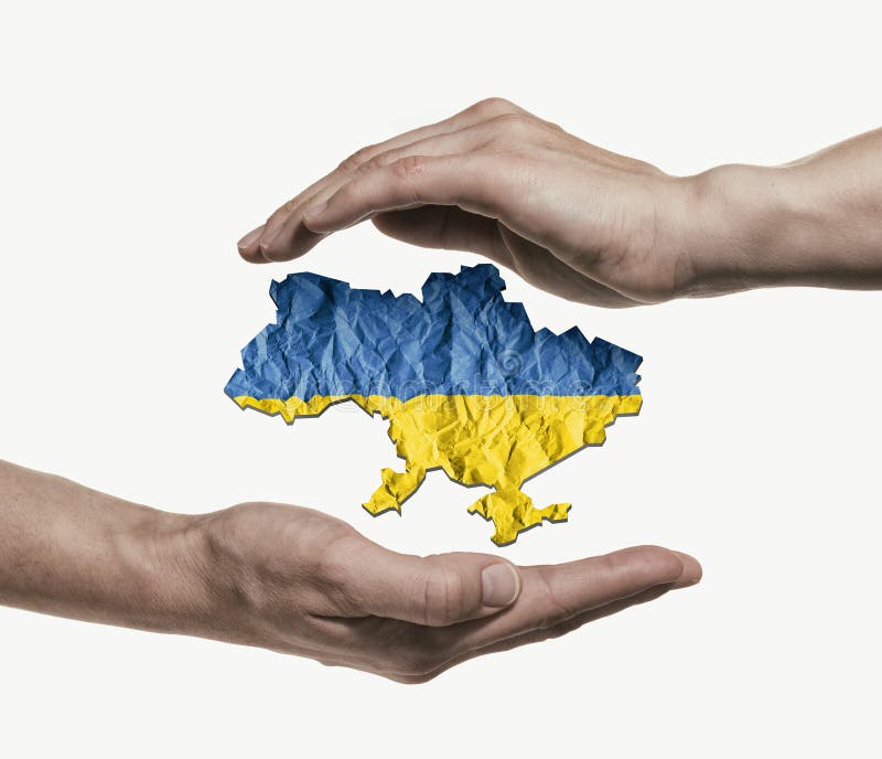Save Ukraine! Art collage. stock image. Image of salvation - 246109229