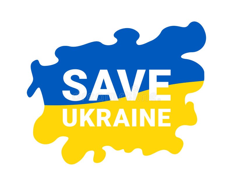 Save Ukraine symbol stock vector. Illustration of patriotism - 263261825