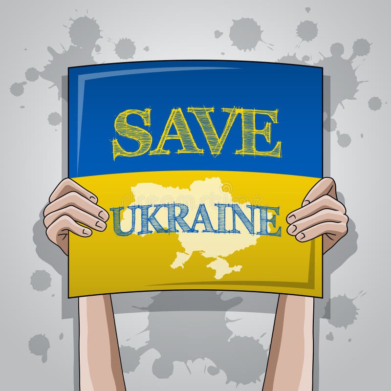 Save Ukraine Vector Illustration Stock Vector - Illustration of poster ...