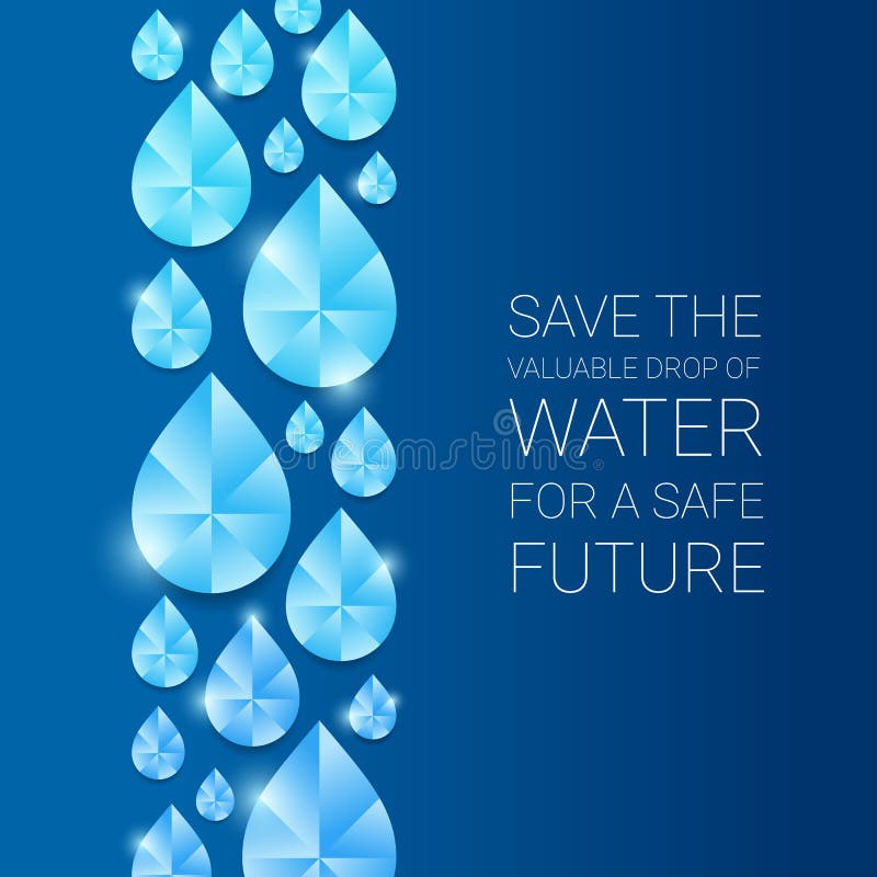 Save Water Save Future Text and Hand Hold Dropwater in Earth World ...