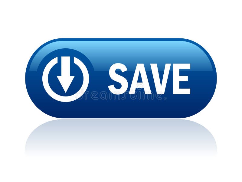 Save vector button stock vector. Illustration of blue - 38427173
