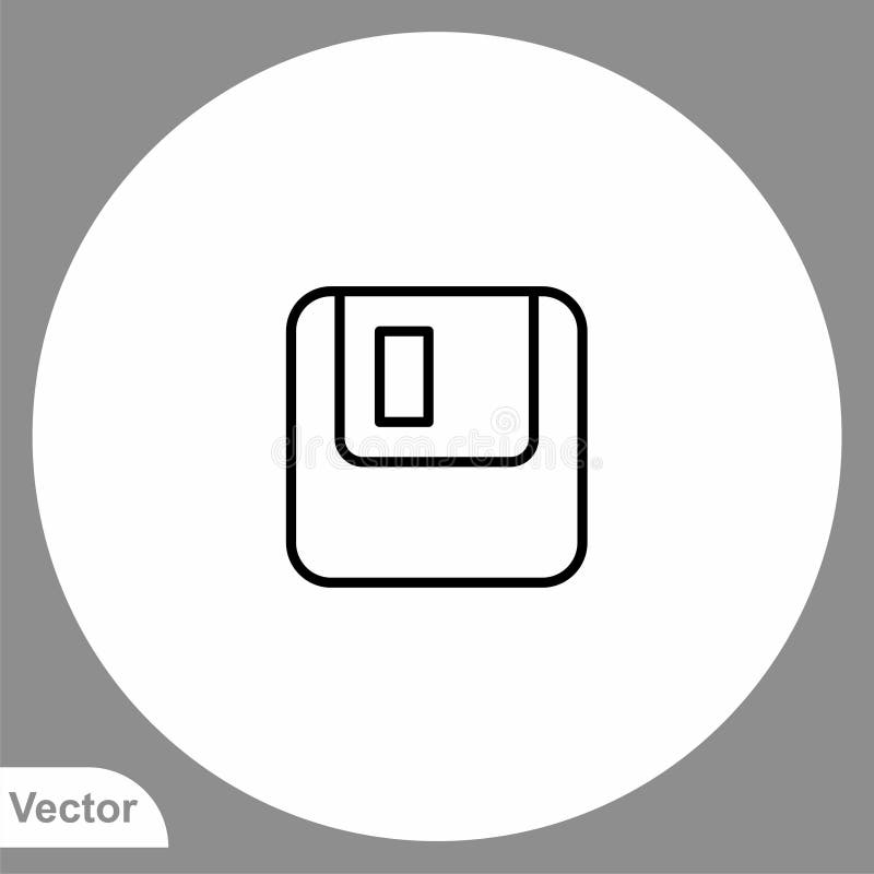 Save Vector Icon Sign Symbol Stock Vector - Illustration of line, coin ...