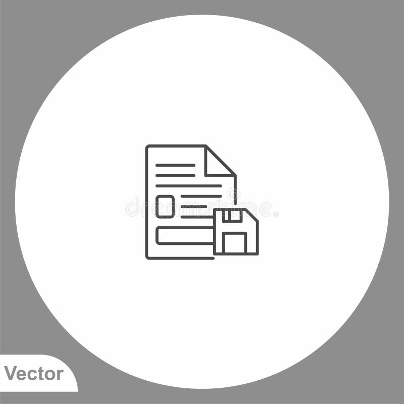 Save Vector Icon Sign Symbol Stock Vector - Illustration of deposit ...