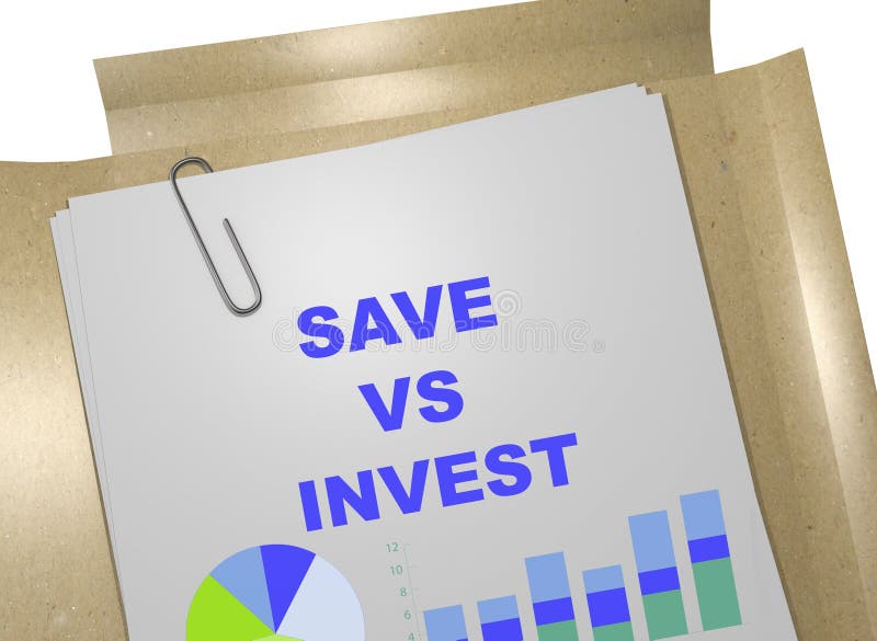 Save vs Invest concept stock illustration. Illustration of account ...