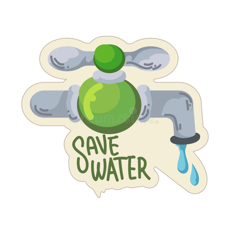 Save water badge stock vector. Illustration of silver - 273208573