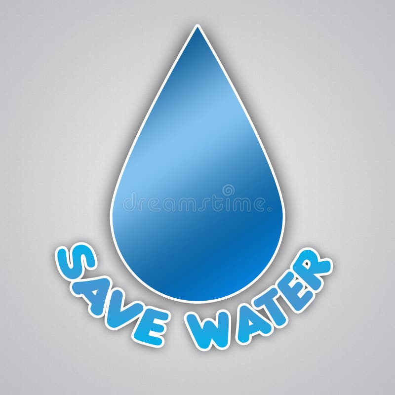 Save Water Campaign stock illustration. Illustration of drip - 41917131