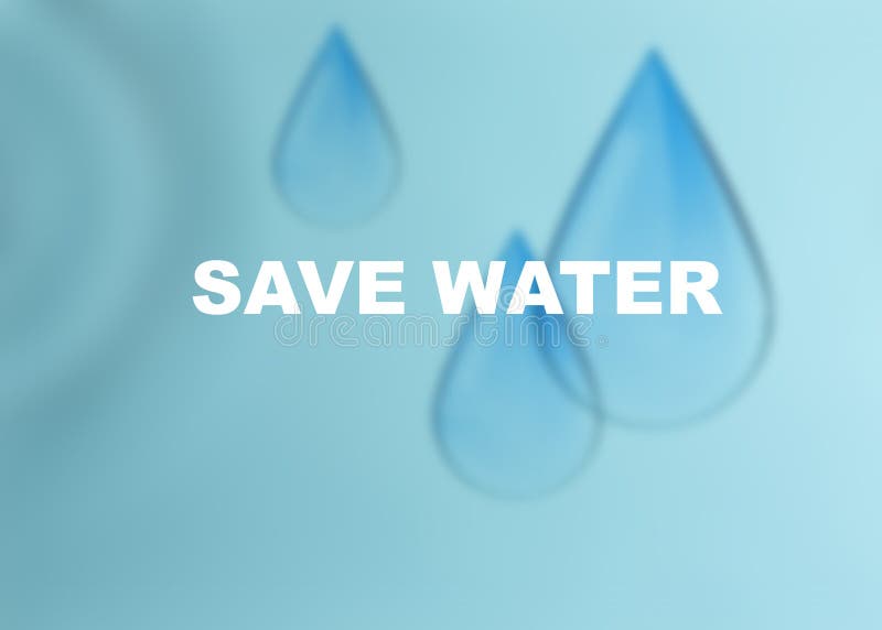 Save Water Concept. Drops on Light Blue Background Stock Photo - Image ...