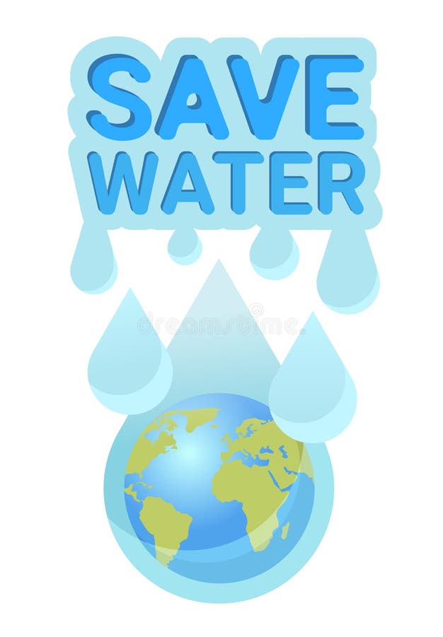 Save Water Concept, Infographic Water Eco Illustration Stock Vector ...