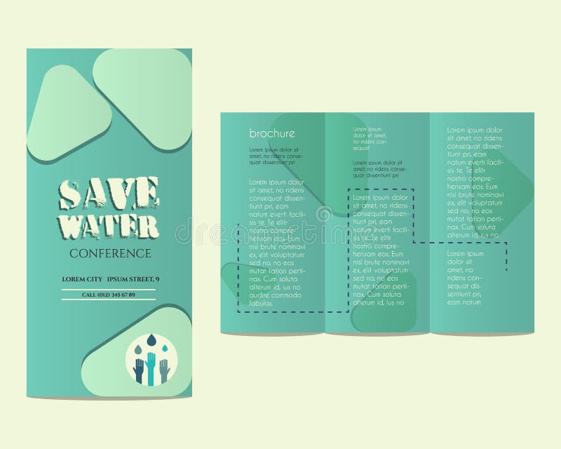 Save Water Conference Poster Invitation Template Stock Vector ...