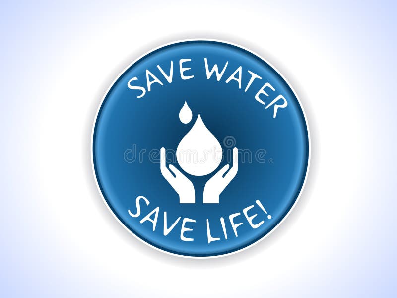 Save Water Badge and Vector Design Concept Stock Vector - Illustration ...