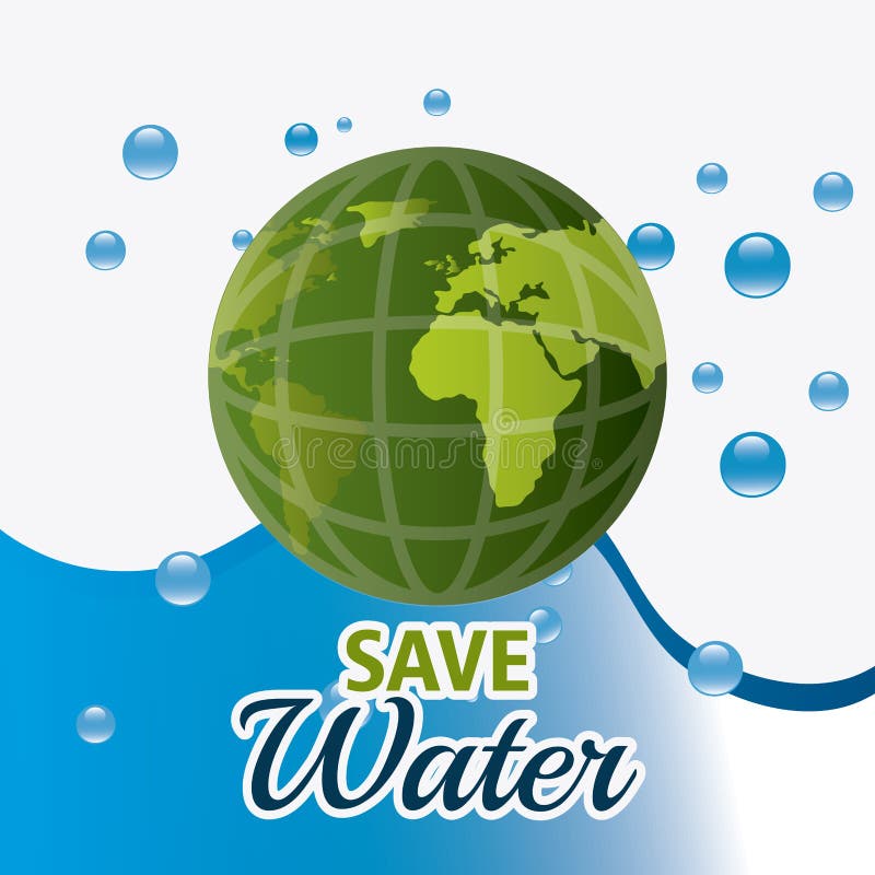 Save water design. stock vector. Illustration of abstract - 59889518