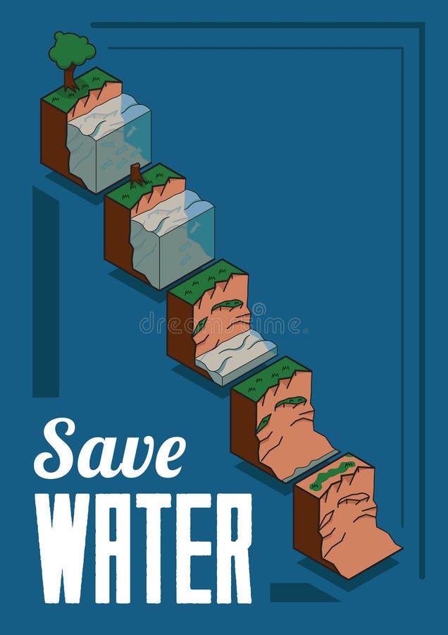 Save Water Design. Vector Illustration Decorative Design Stock Vector ...