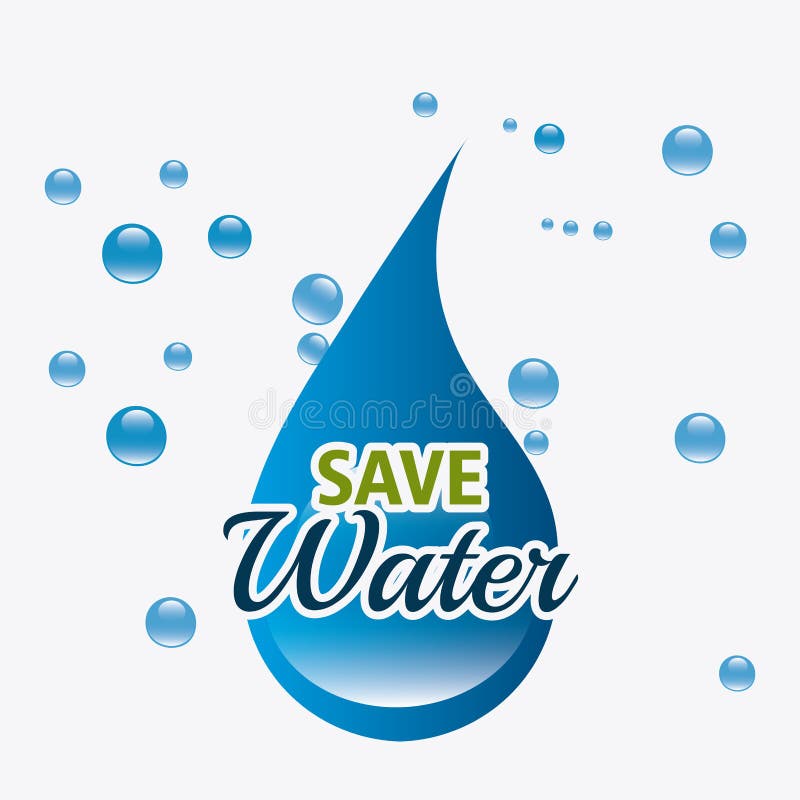 Save water ecology stock vector. Illustration of global - 60491667