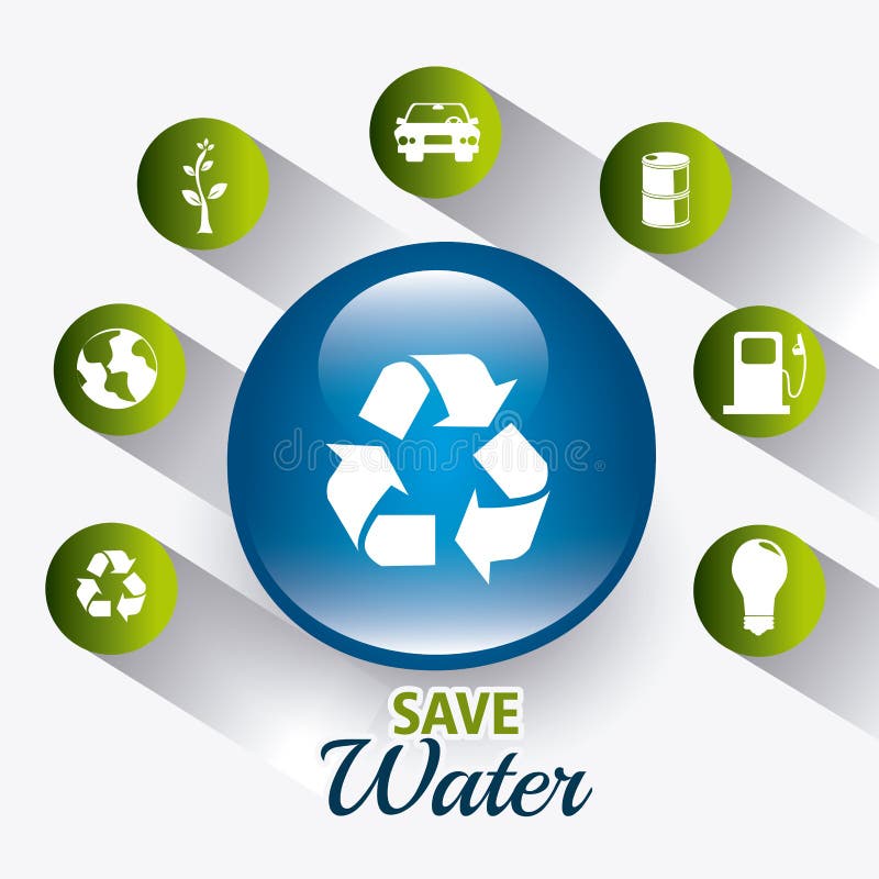 Save water ecology stock vector. Illustration of concept - 60505475