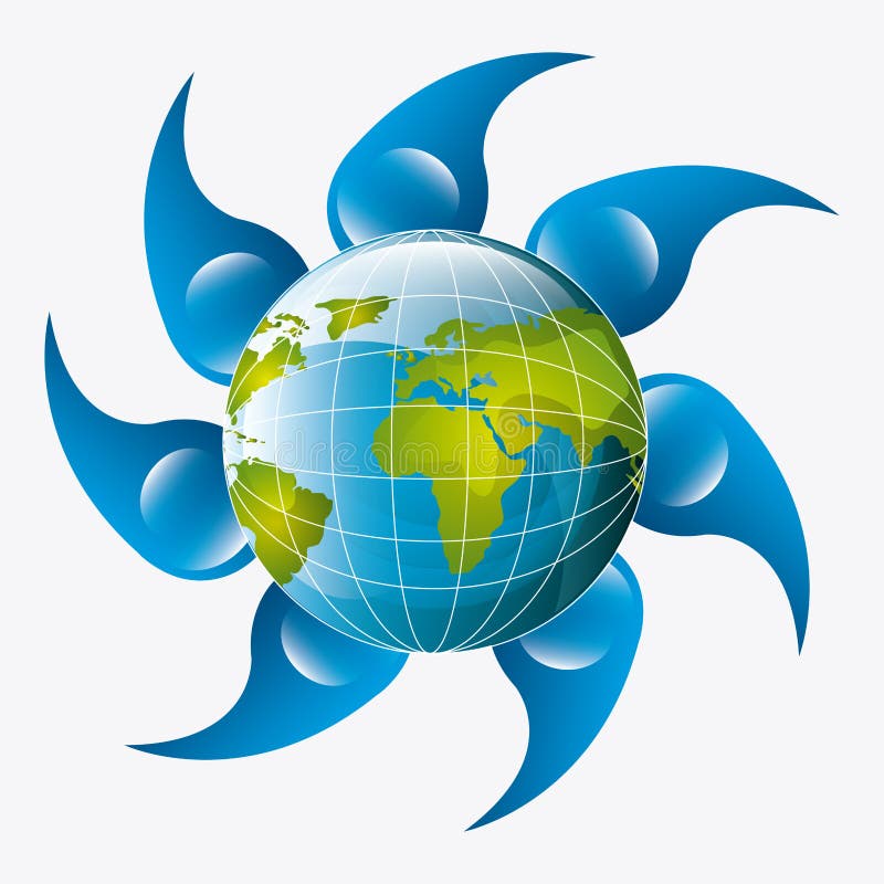 Save water ecology stock vector. Illustration of concept - 60508670