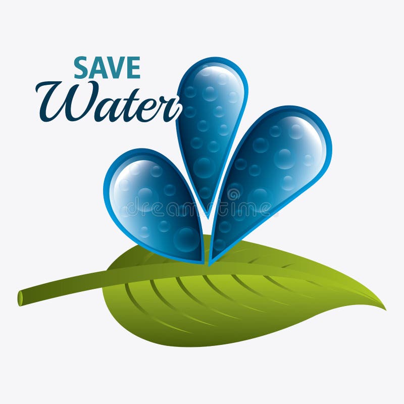 Save water ecology stock vector. Illustration of environment - 60491533