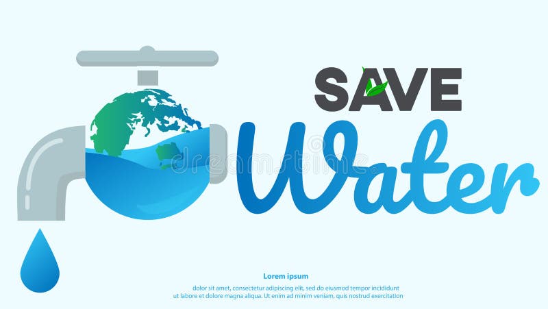 Save Water Info Graphic Design Stock Vector - Illustration of creative ...