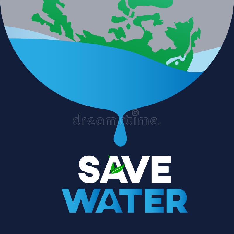 Save Water Info Graphic Design Stock Vector - Illustration of creative ...
