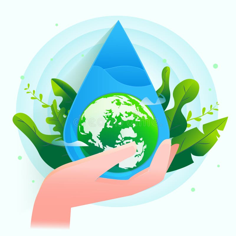 Save Water Graphic Design Vector or Background Greeting Card or Poster ...