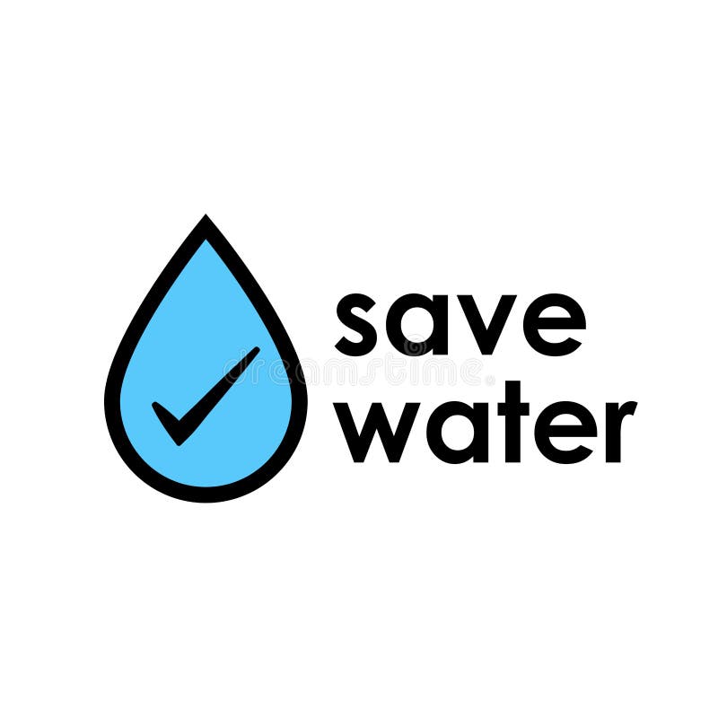 Save Water Awareness Icon Set. Smart Water Use Drops with Symbol Stock ...