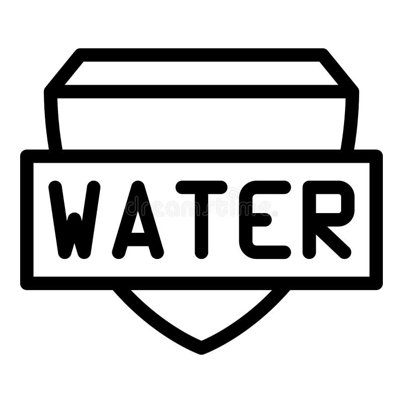 Save Water Icon Outline Vector. Clean Drop Stock Illustration ...
