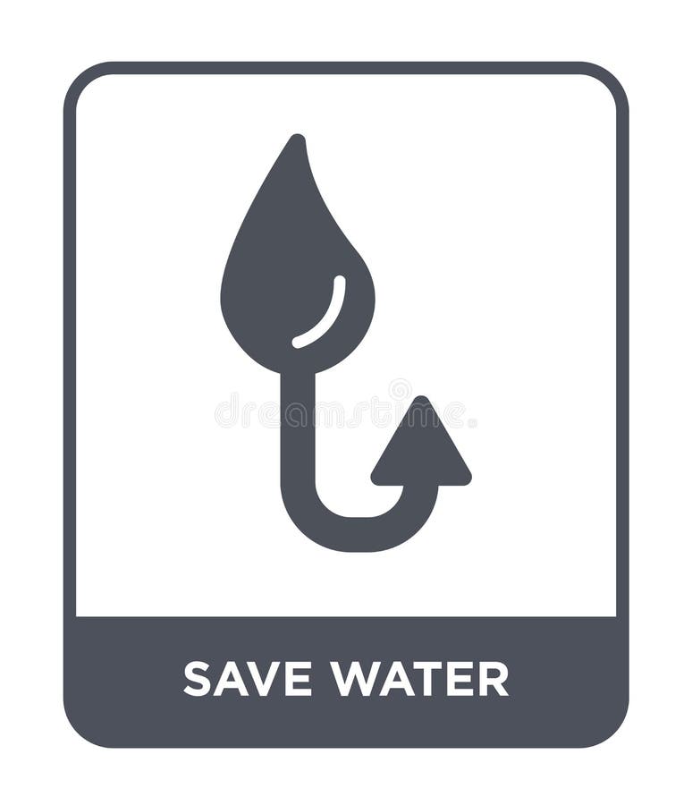Save Water Icon in Trendy Design Style. Save Water Icon Isolated on ...