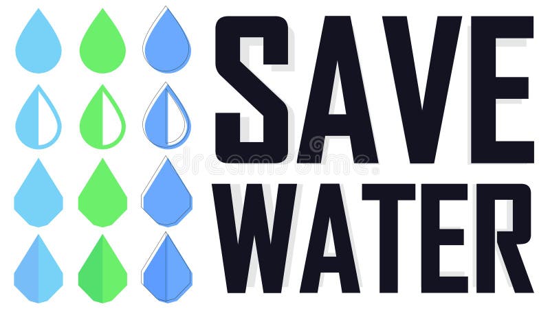 Save Water, Save Lives. Template Graphic Design Stock Illustration ...