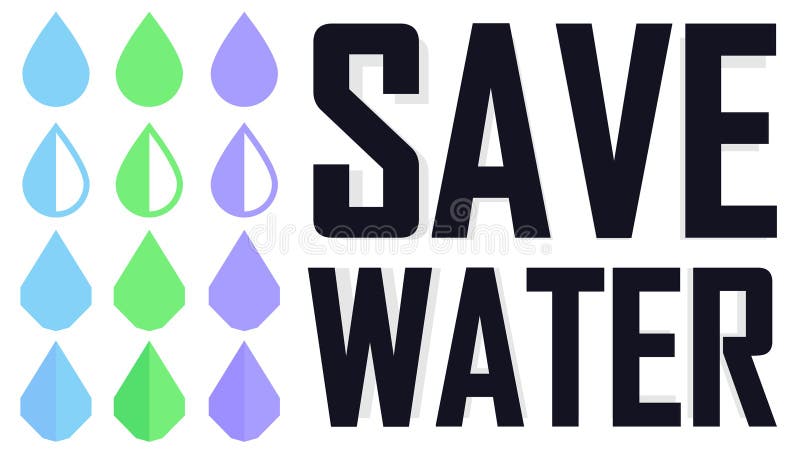 Save Water, Save Lives. Template Graphic Design Stock Illustration ...