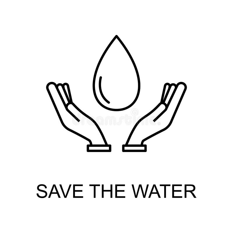 Save the Water Outline Icon. Element of Enviroment Protection Icon with ...
