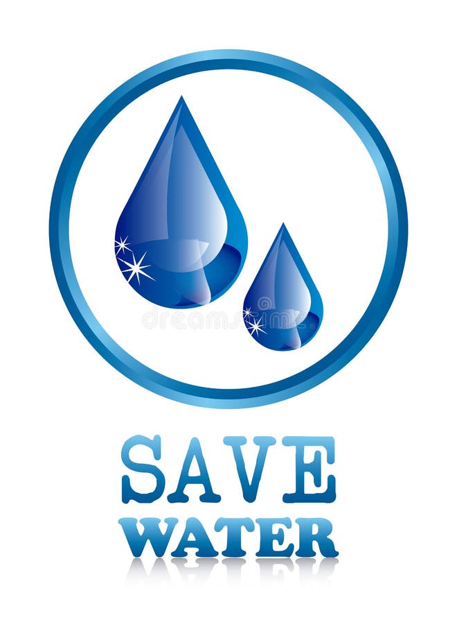 Save Water - Save Life. Hand Drawn Drops, Waves Stock Vector ...