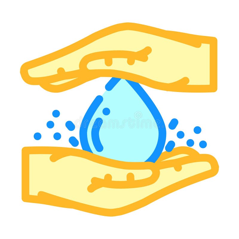 Save Water Water Saving Color Icon Vector Illustration Stock ...