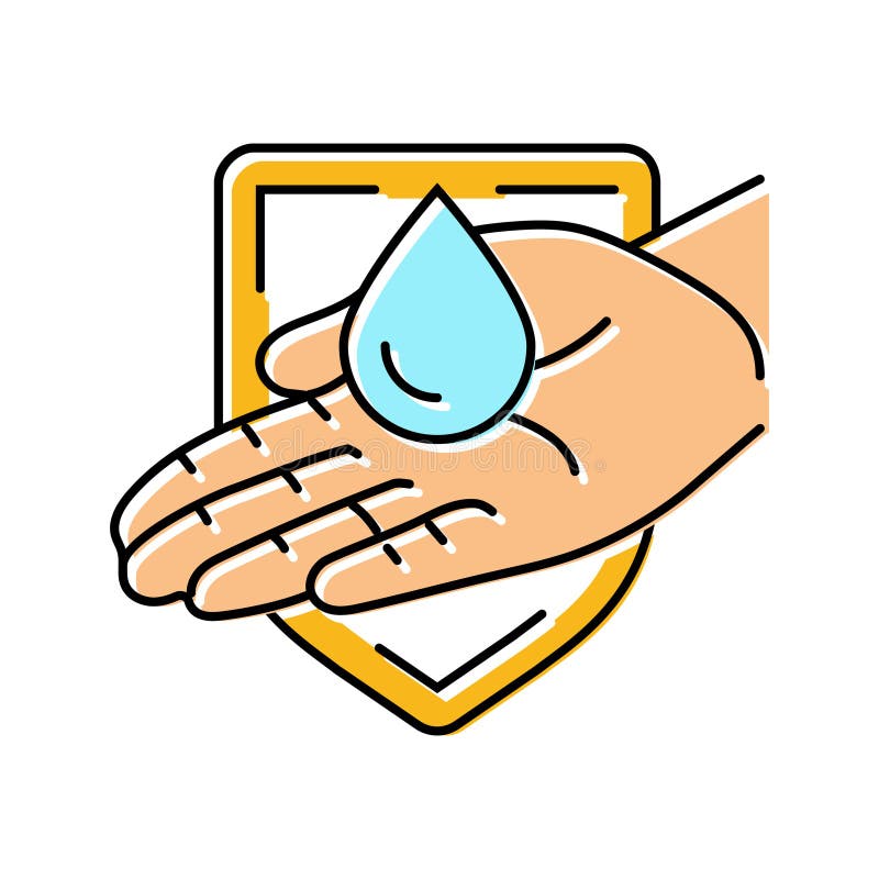 Save Water Water Saving Color Icon Vector Illustration Stock ...