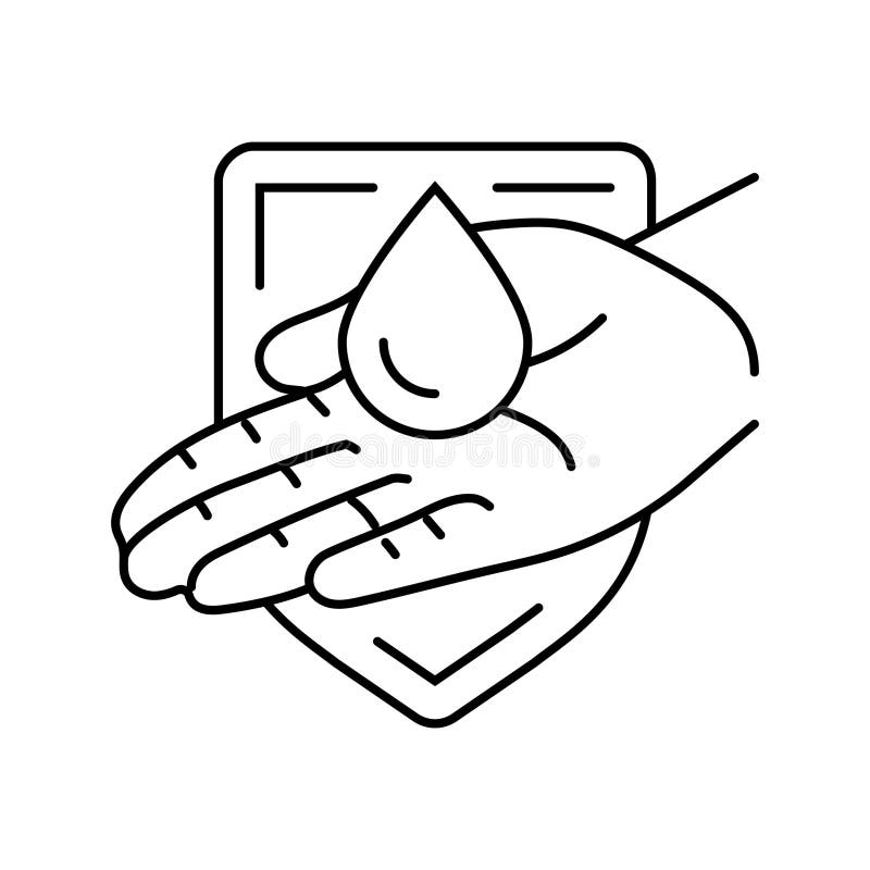 Save Water Water Saving Line Icon Vector Illustration Stock ...