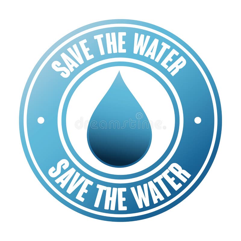 Save the water seal stock vector. Illustration of world - 81180875