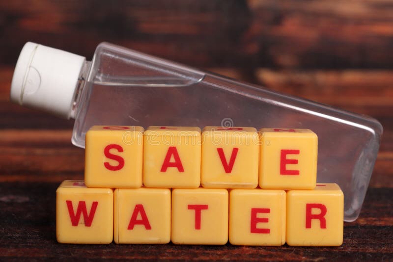 Save water stock image. Image of save, blocks, bottle - 134174985